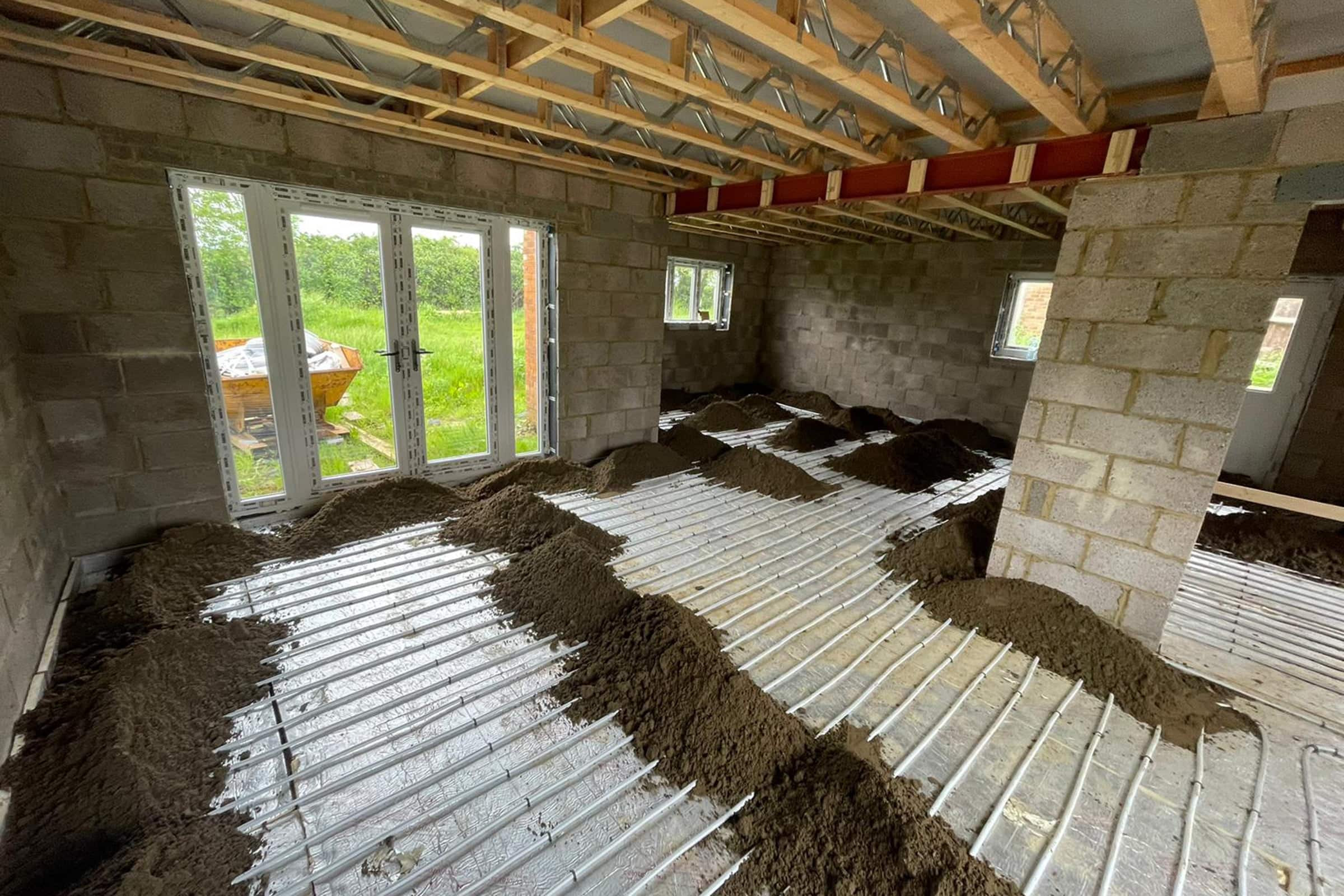 Traditional screed Chelveston - New build flooring - 01933 716018